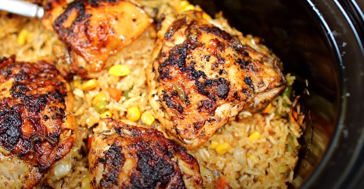 Easy & Delicious Slow Cooker Chicken and Rice - Heavenly Recipes